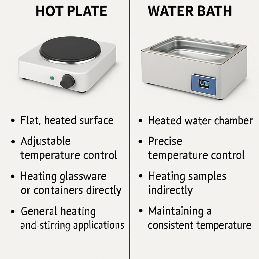 Hot Plate vs. Water Bath: Key Differences & Safety Tips